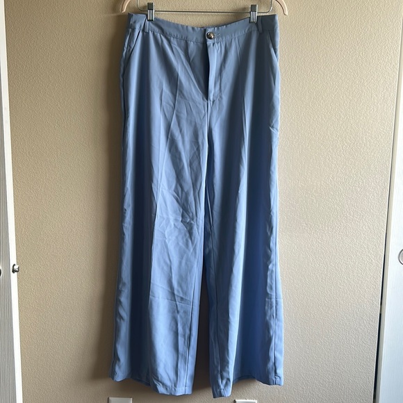 Pants & Jumpsuits | Shien Light Blue Wide Leg Trousers Very Rarely Worn ...